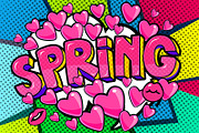 Spring word bubble., an Illustration by VectorStory