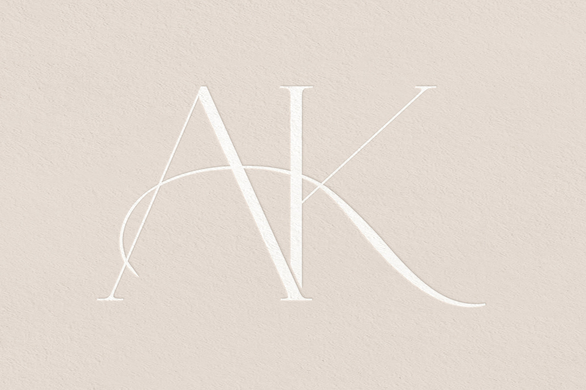 AK monogram logo, a Branding & Logo Template by LINKED LETTERS STUDIO