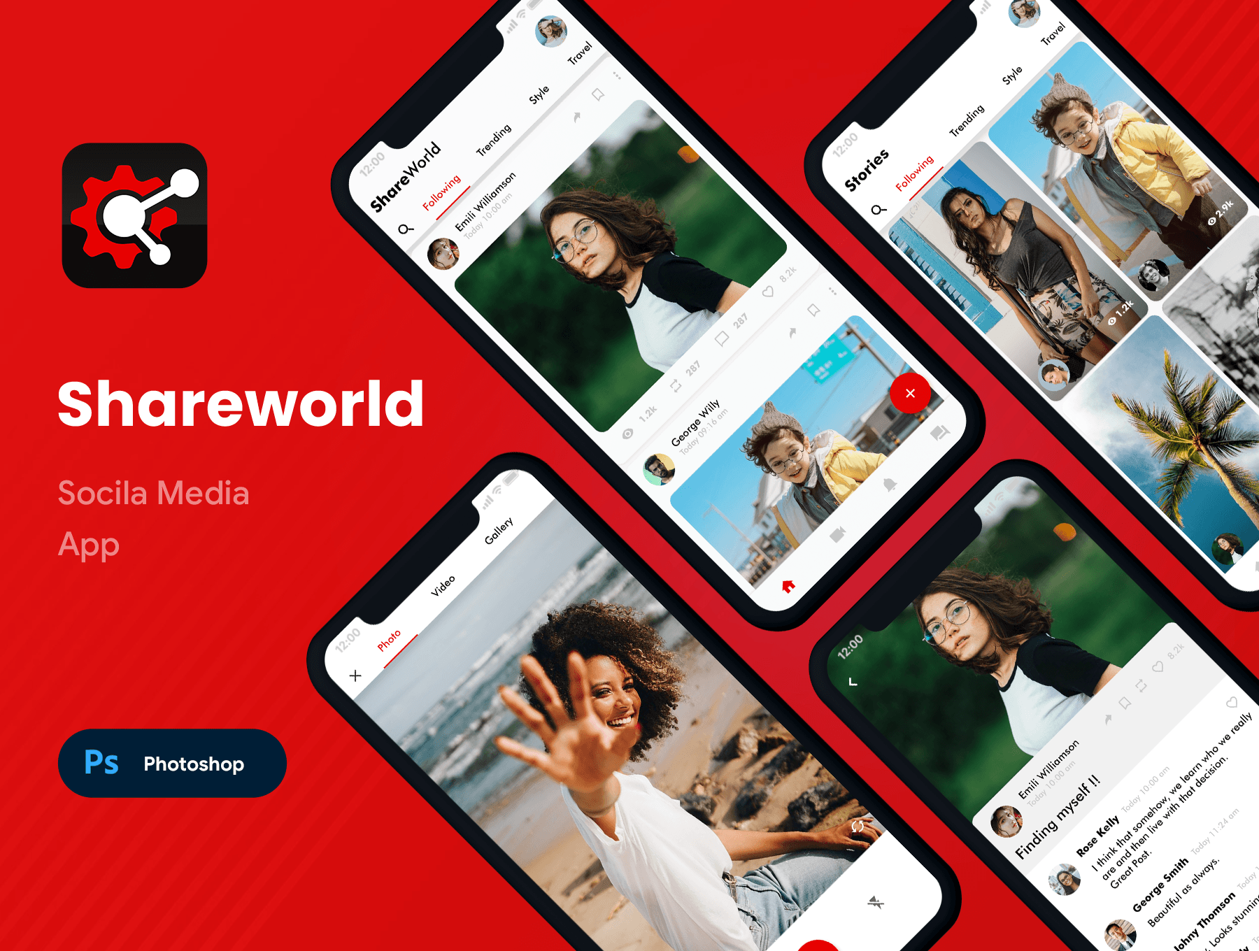 Social Network App UI kit | ShareWorld