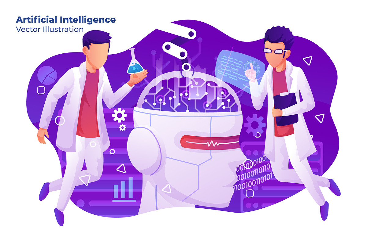 Intelligence - Vector Illustration, a Technology Illustration by AQR Studio
