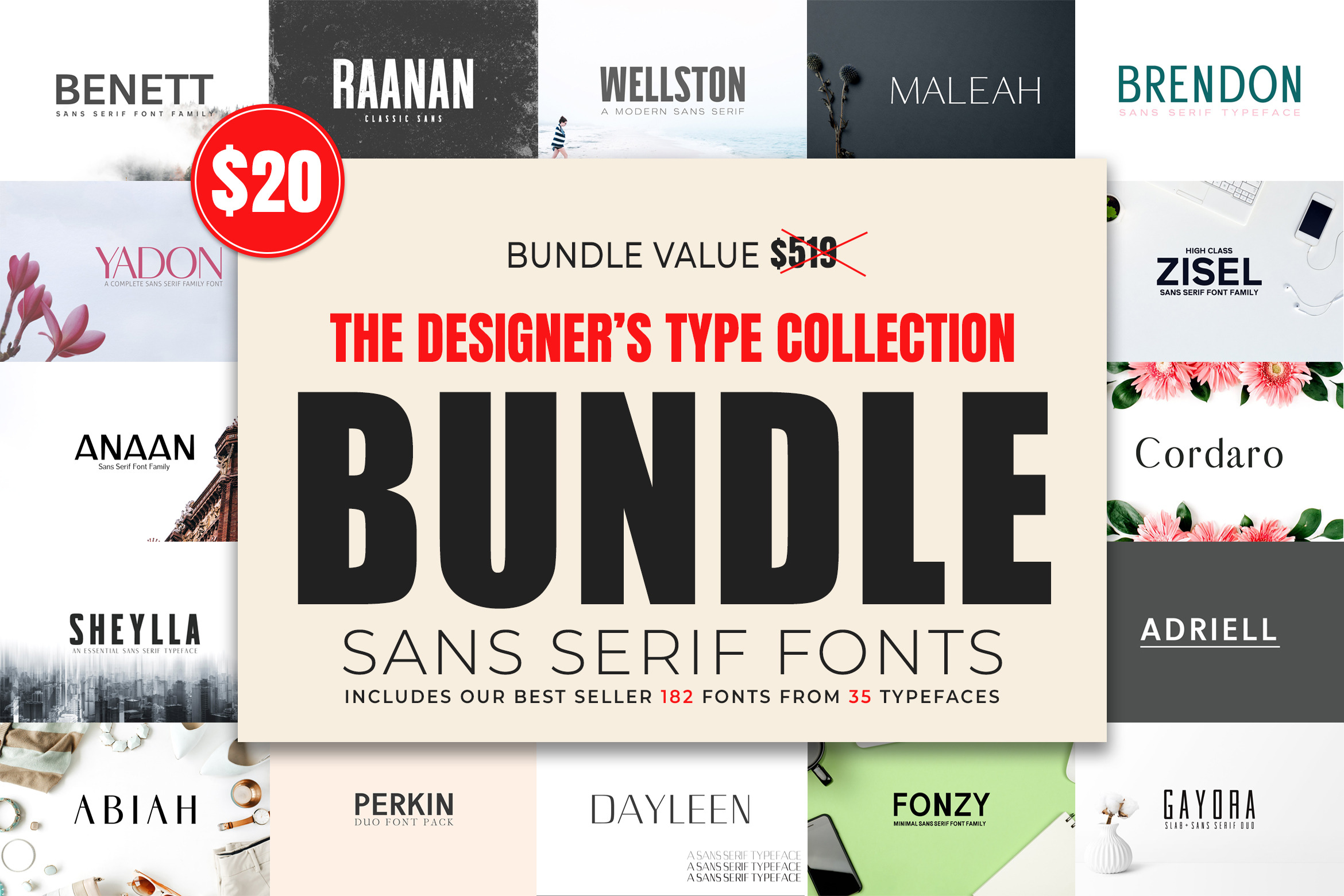 Designer's Type - Sans Serif Bundle!, a Sans Serif Font by Creativetacos