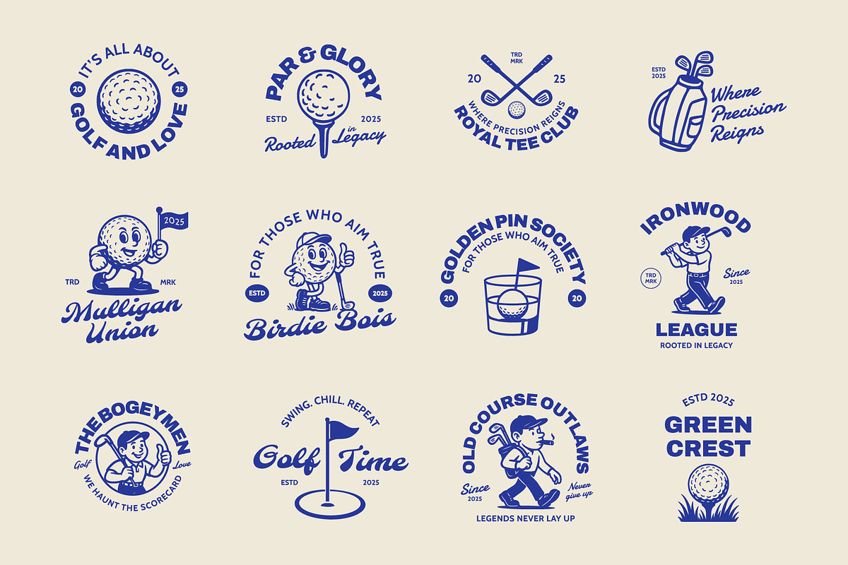 Golf Graphic Design Collection