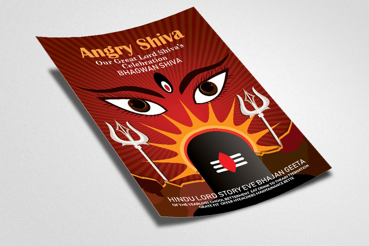 Shiva Hindu Event Flyer Template, a Flyer Template by Psd Templates