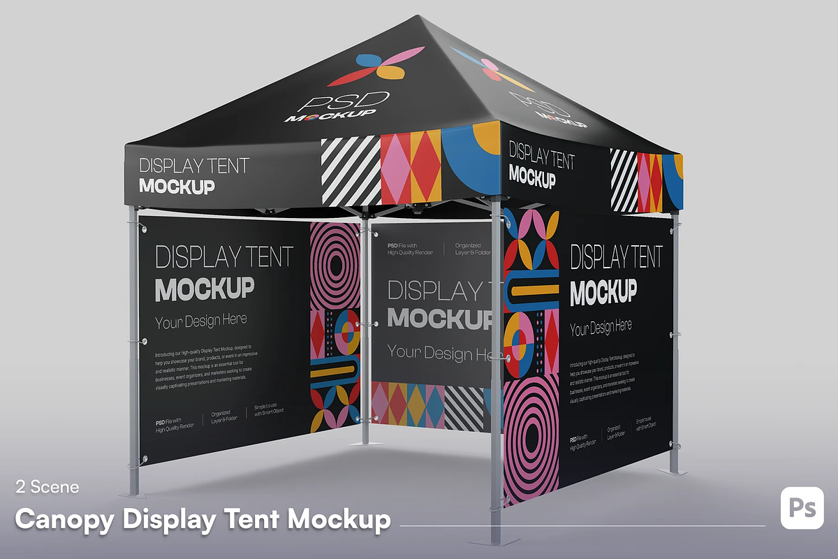 Outdoor Event Tent Mockup, an Advertising Mockup by graphicsauce