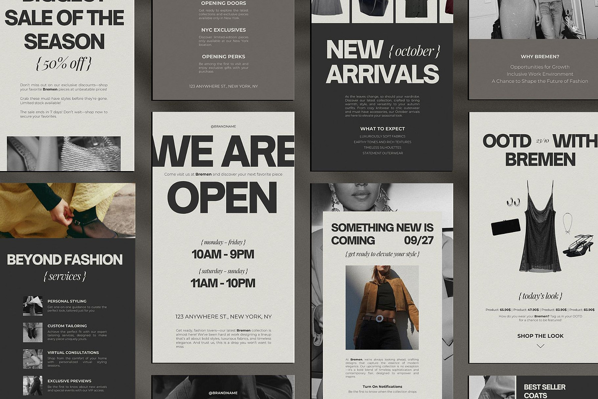 30 Instagram Canva Template Set | Amare Creative