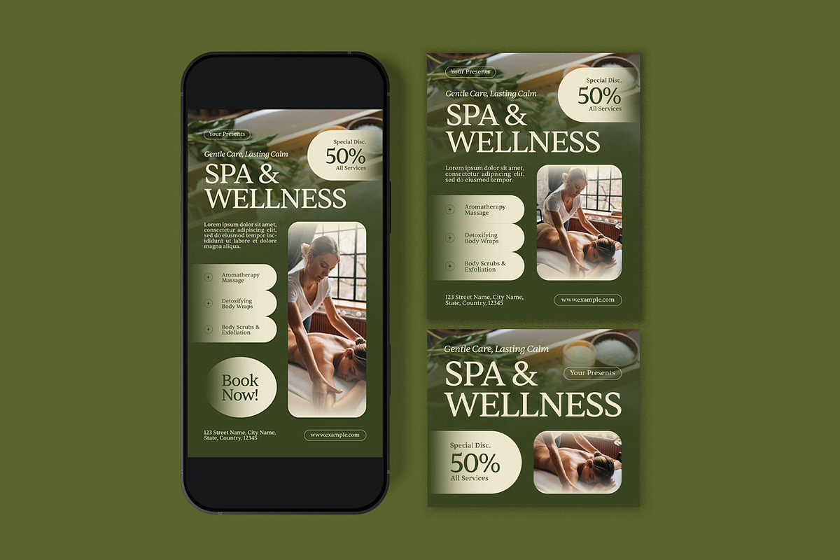 Spa & Wellness Promotion Flyer, a Flyer Template by graphicook