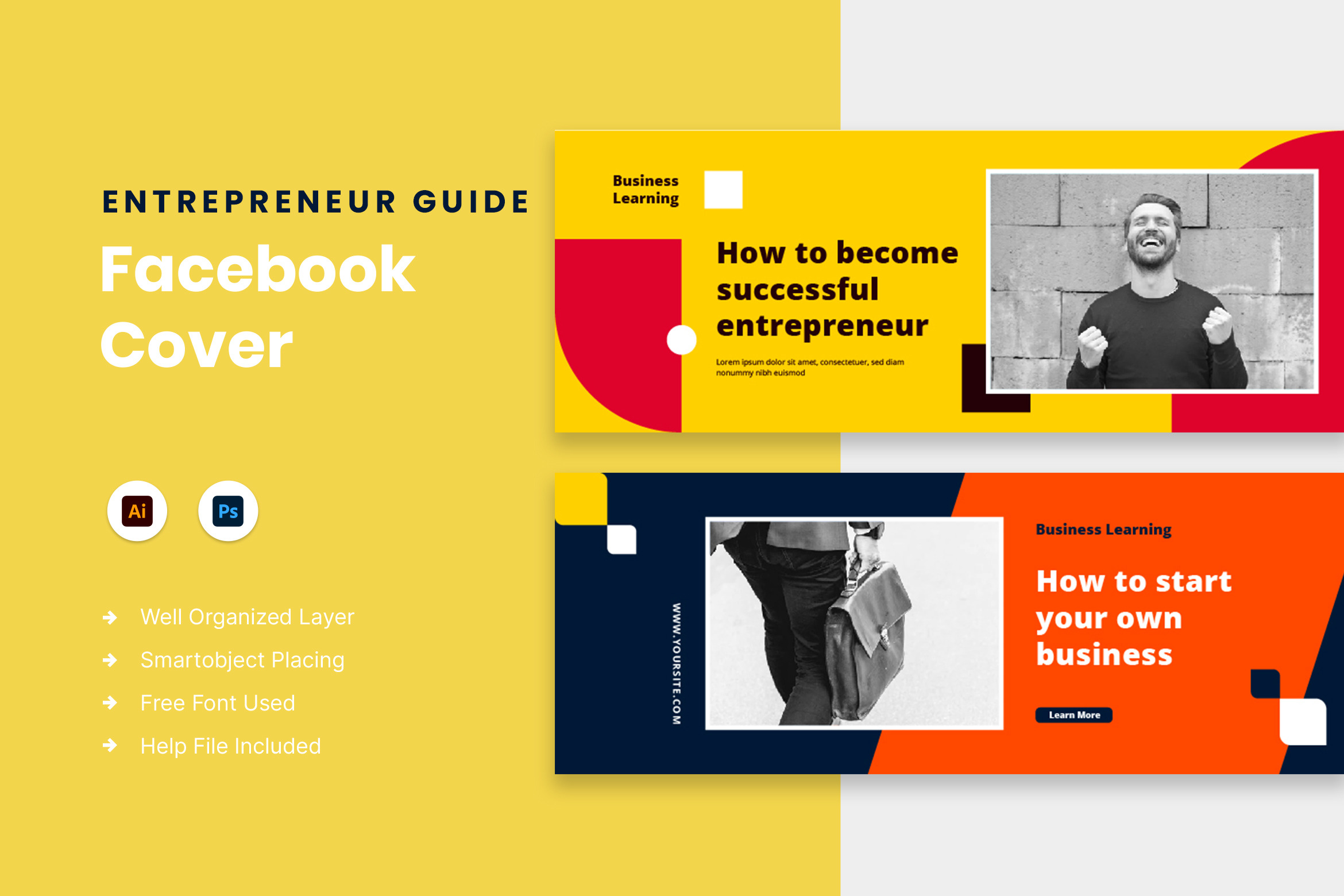 Entrepreneur Guide Facebook Cover, a Social Media Template by Rahardi ...