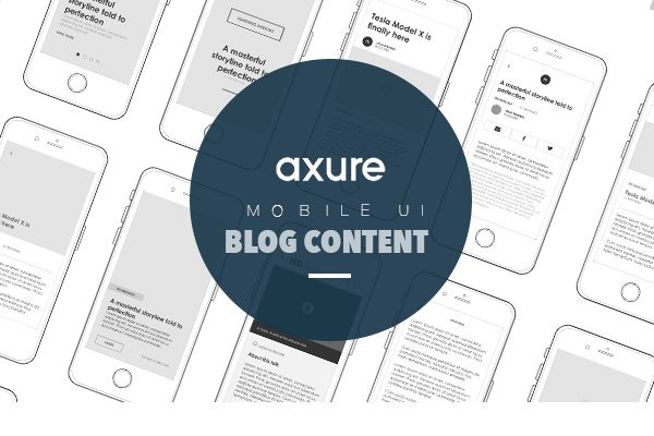 Axure Mobile UI for blog article, a Wireframe Template by Humble UX