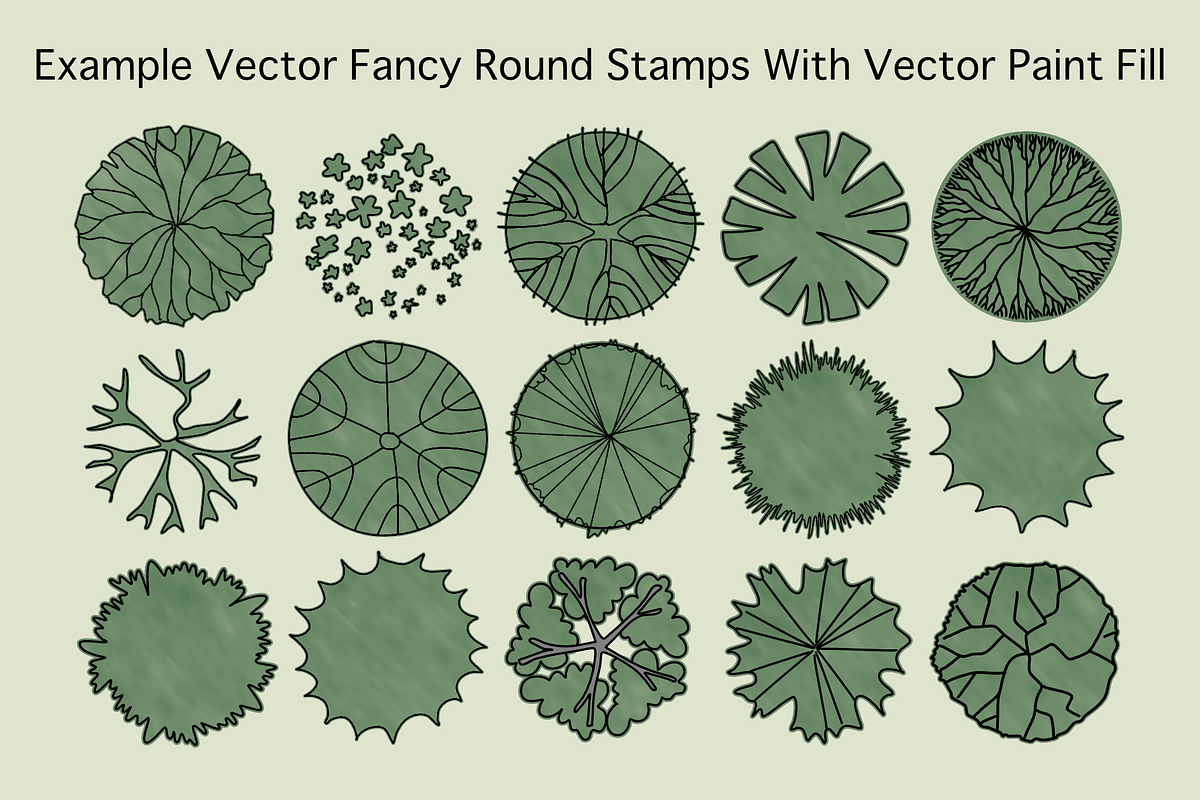 Landscape Design Stamps for Affinity, a Brush Add-On by The Botanical ...