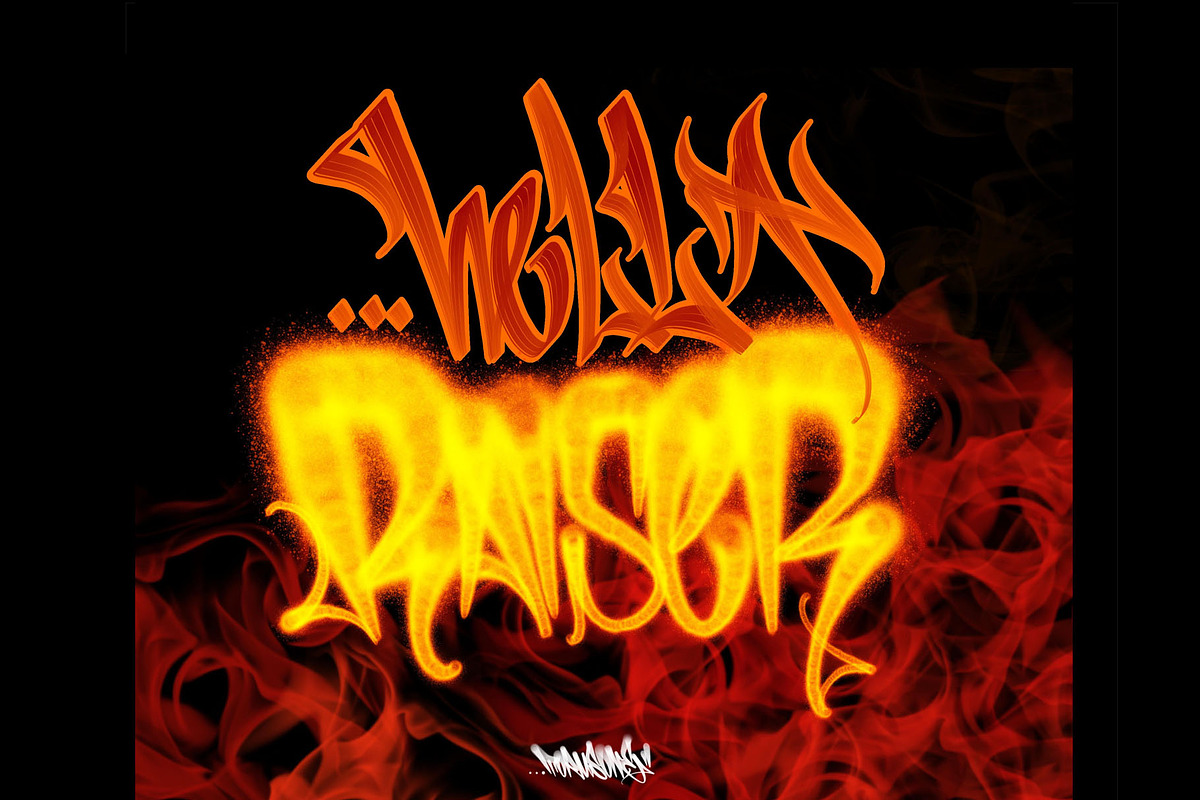 Hellraiser - Flame Calligraffiti, a Brush Add-On by Torus1 | Creative ...