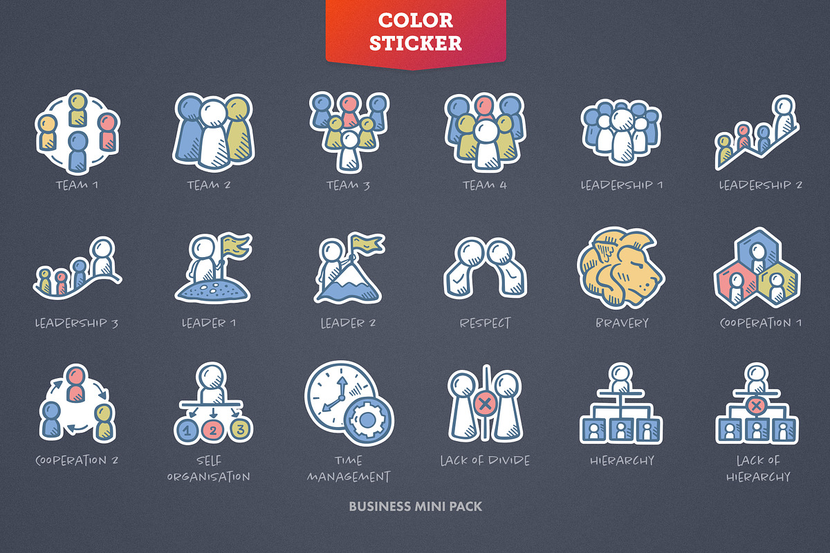 Teams And Values - Business Icons, an Icon by Good Stuff No Nonsense