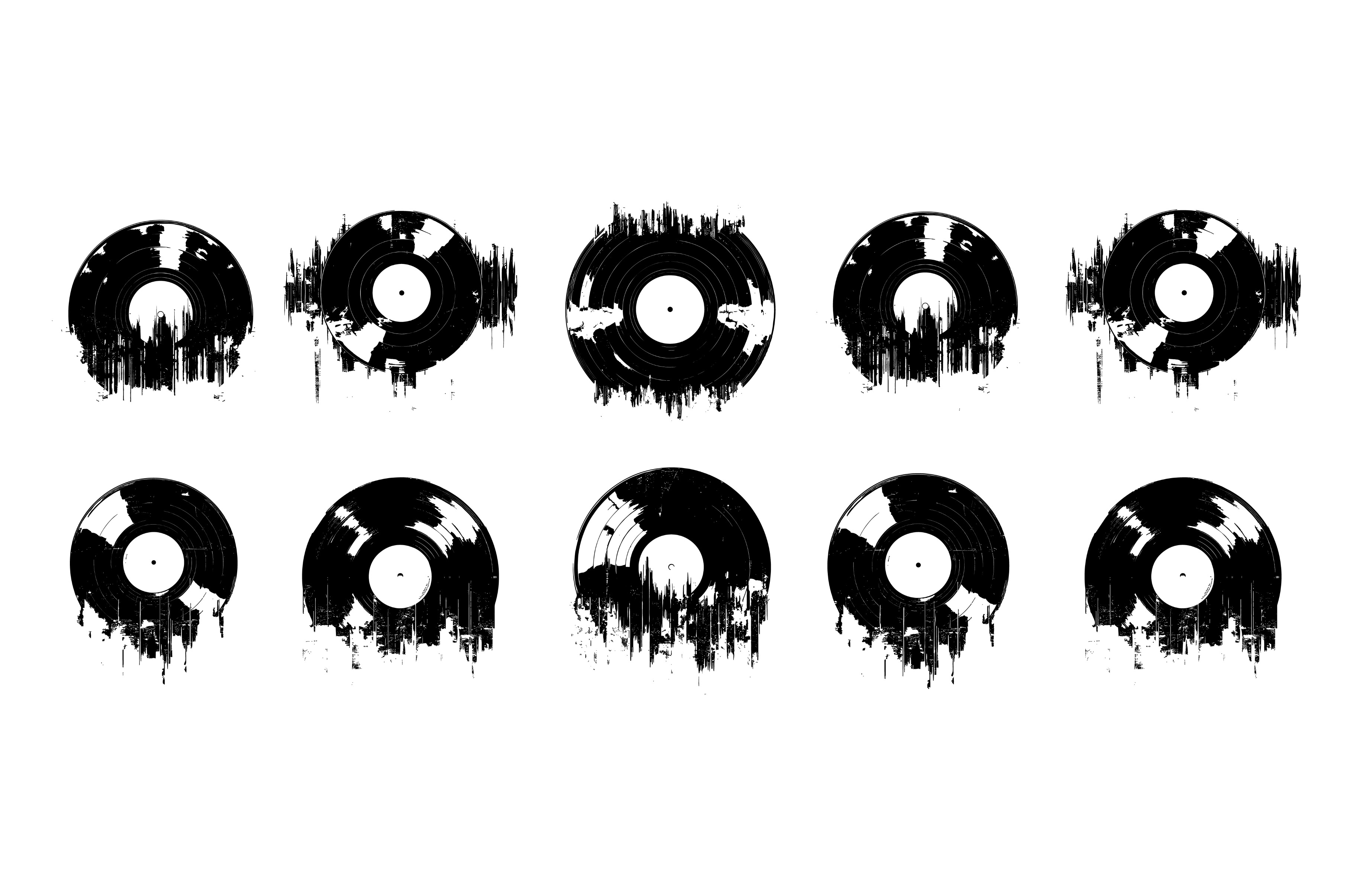 Vinyl records ink sketch vector, an Object Illustration by Onyx