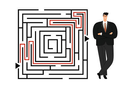 Complex and easy paths, a Work Illustration by Stock-Smart-Start