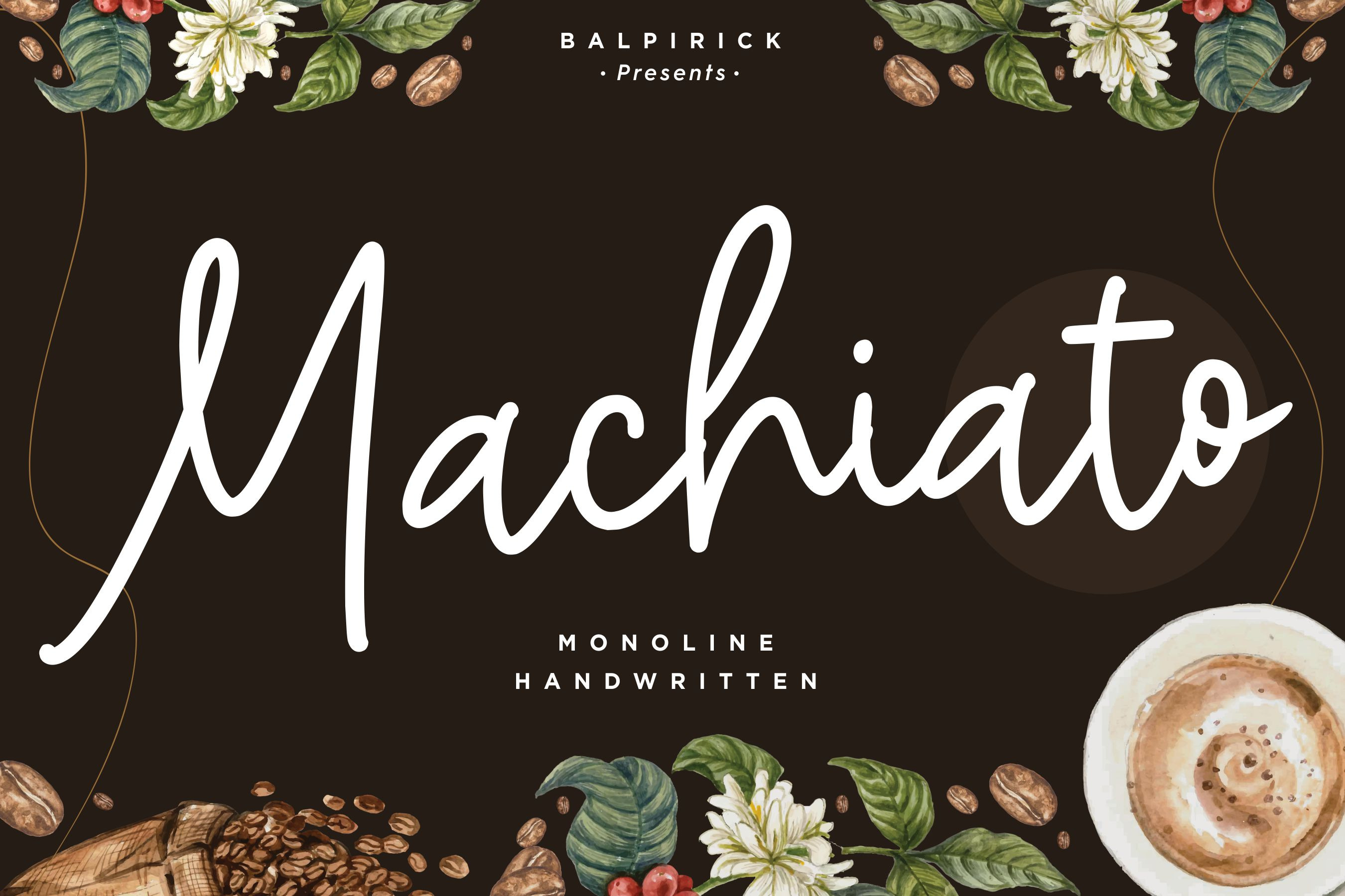 Machiato - Monoline Handwritten Font