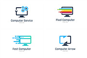 10 Computer PC Logo Bundle #1, a Branding & Logo Template by PutraCetol ...