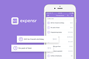 Expensr - Expense Tracker App UI Kit, an UI Kit Template by Creinno