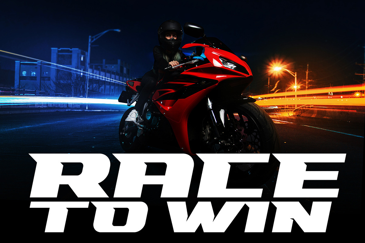 Racing Pro One Race Font | Creative Market