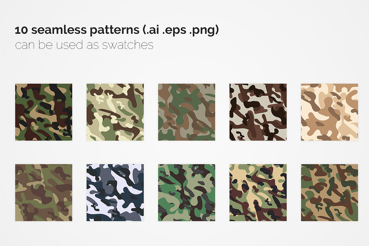 British Army Camouflage Patterns, a Pattern Graphic by 3Y_Design