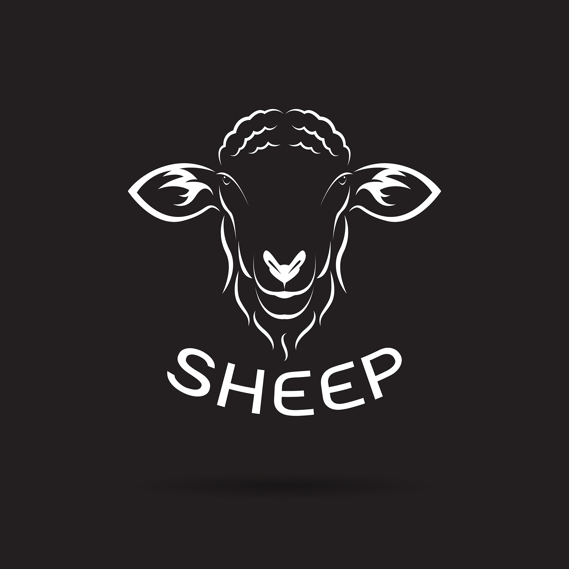 Vector of sheep head design. Animal. | Icons ~ Creative Market