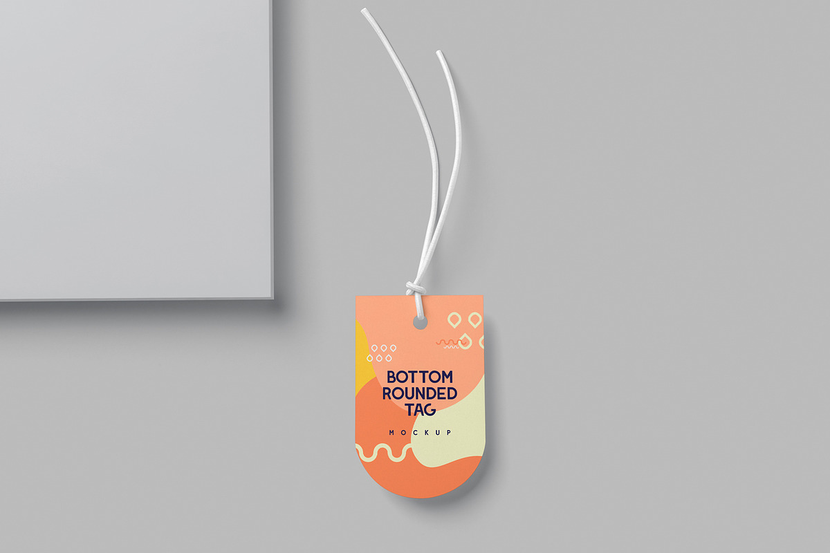 Side Oval Shape Tag Mockups, an Apparel Mockup by DesignNeutrons ...