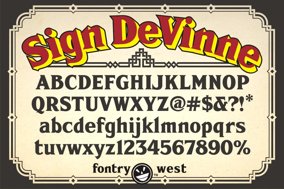 FHA Sign DeVinne, a Serif Font by Fontry West