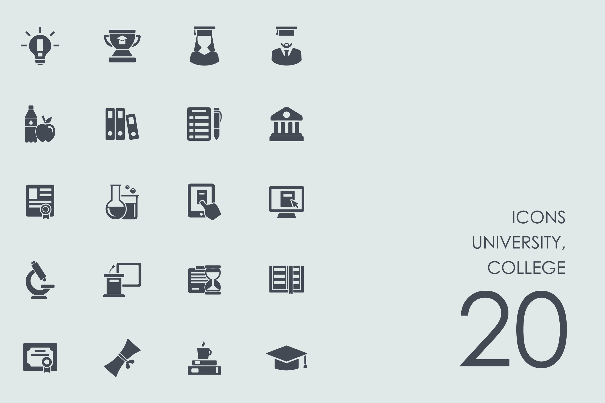 University, college icons, an Icon by Palau