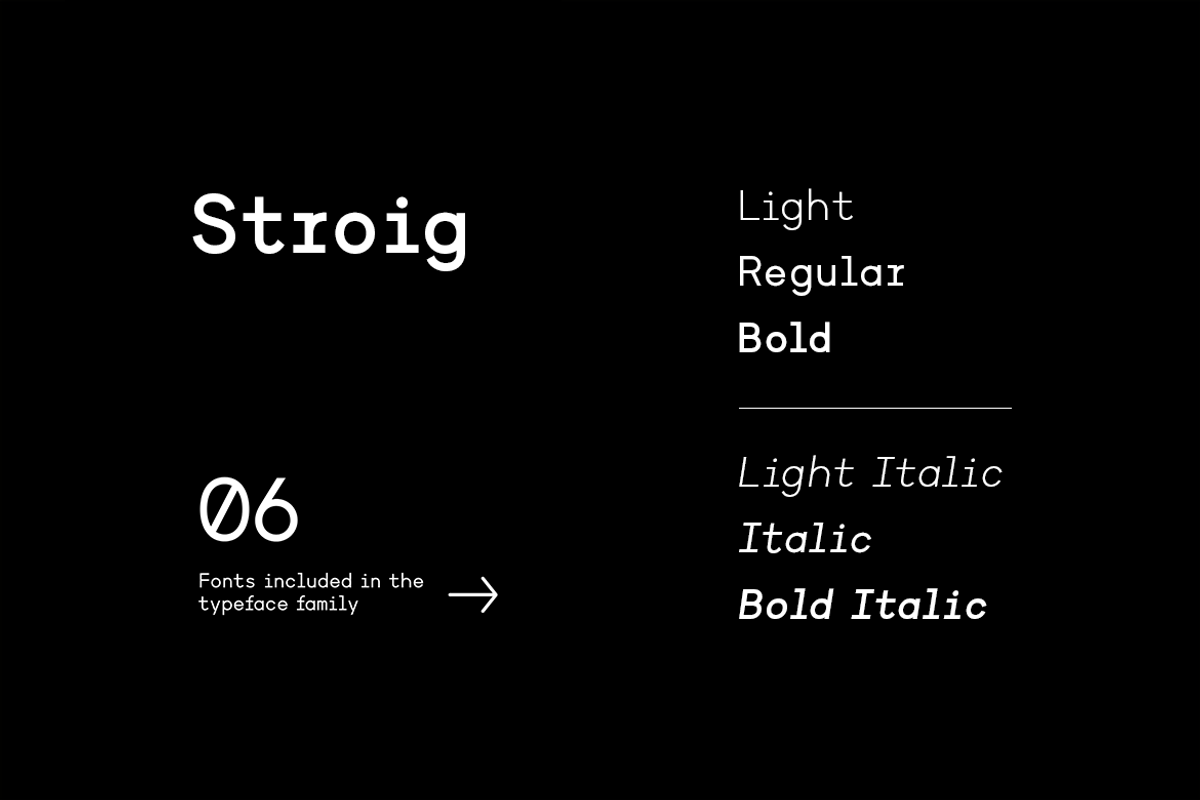 STROIG - Hybrid Urbanist Font Family, a Sans Serif Font by Designova®