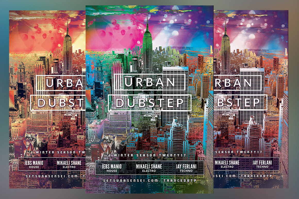 Urban Dubstep Flyer, a Flyer Template by KiraYamato Design Studio