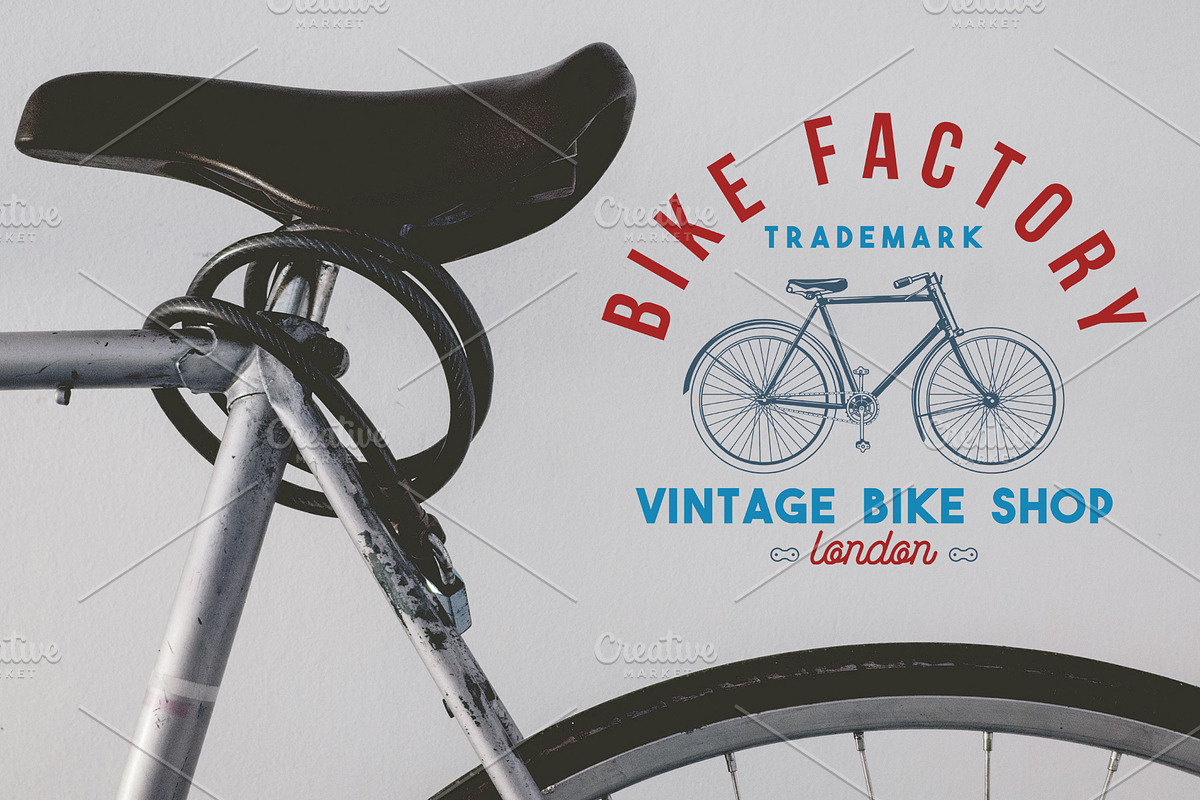 10 Vintage Bike Badges, a Branding & Logo Template by inumocca_type