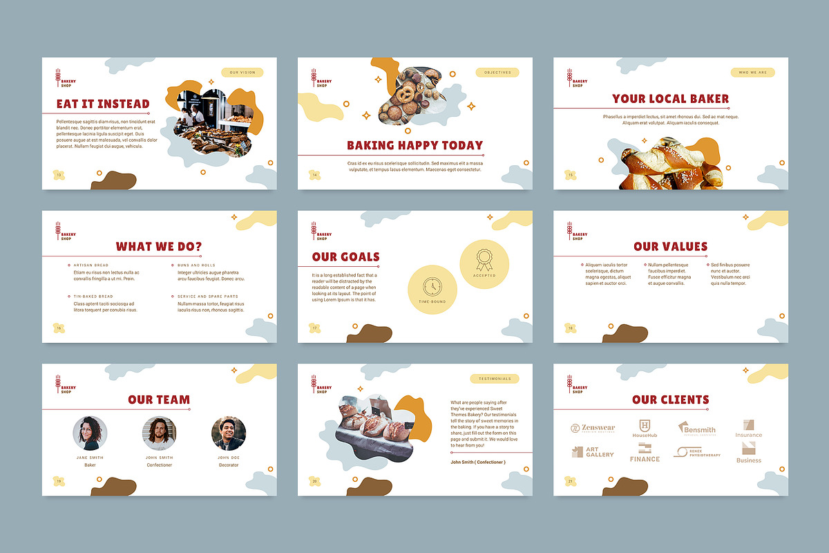 Presentation Bakery, a Presentation Template by TemplatesNow!
