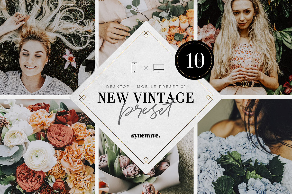 New Vintage Lightroom Preset Bundle, an Action Add-On by SYNCWAVE
