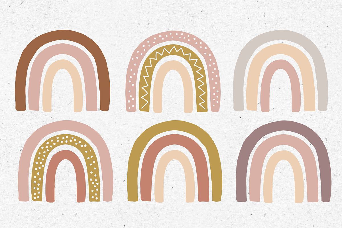 RAINBOW COLLAGE BUNDLE PNG + VECTOR, an Illustration by KruthDesign