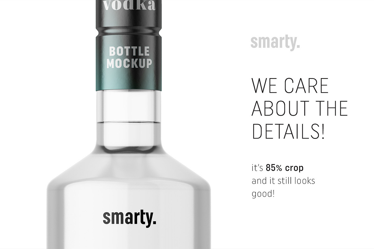Vodka bottle mockup, a Packaging Mockup by Smarty Mockups