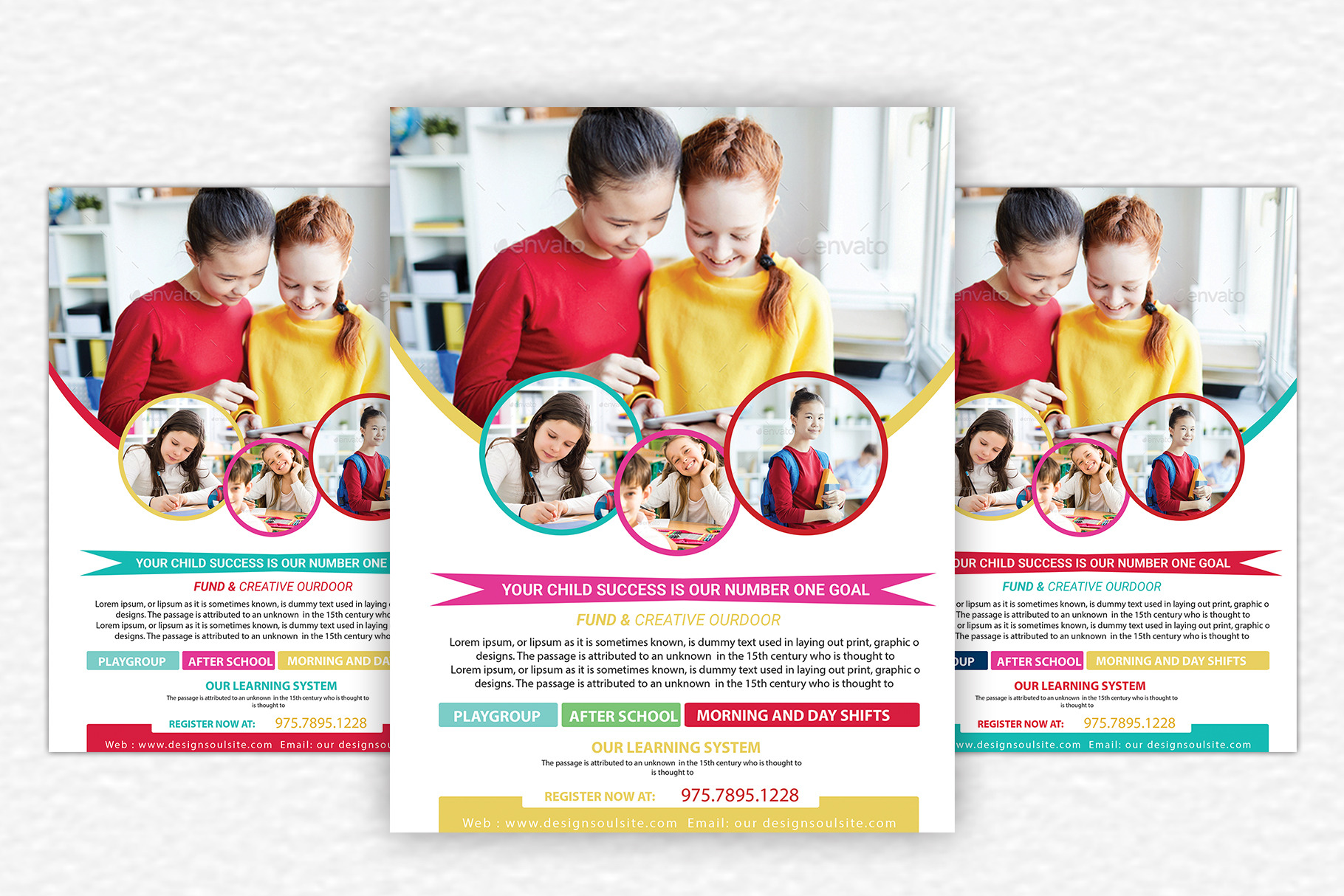 Kids School Flyer Template, a Flyer Template by KnightWipers