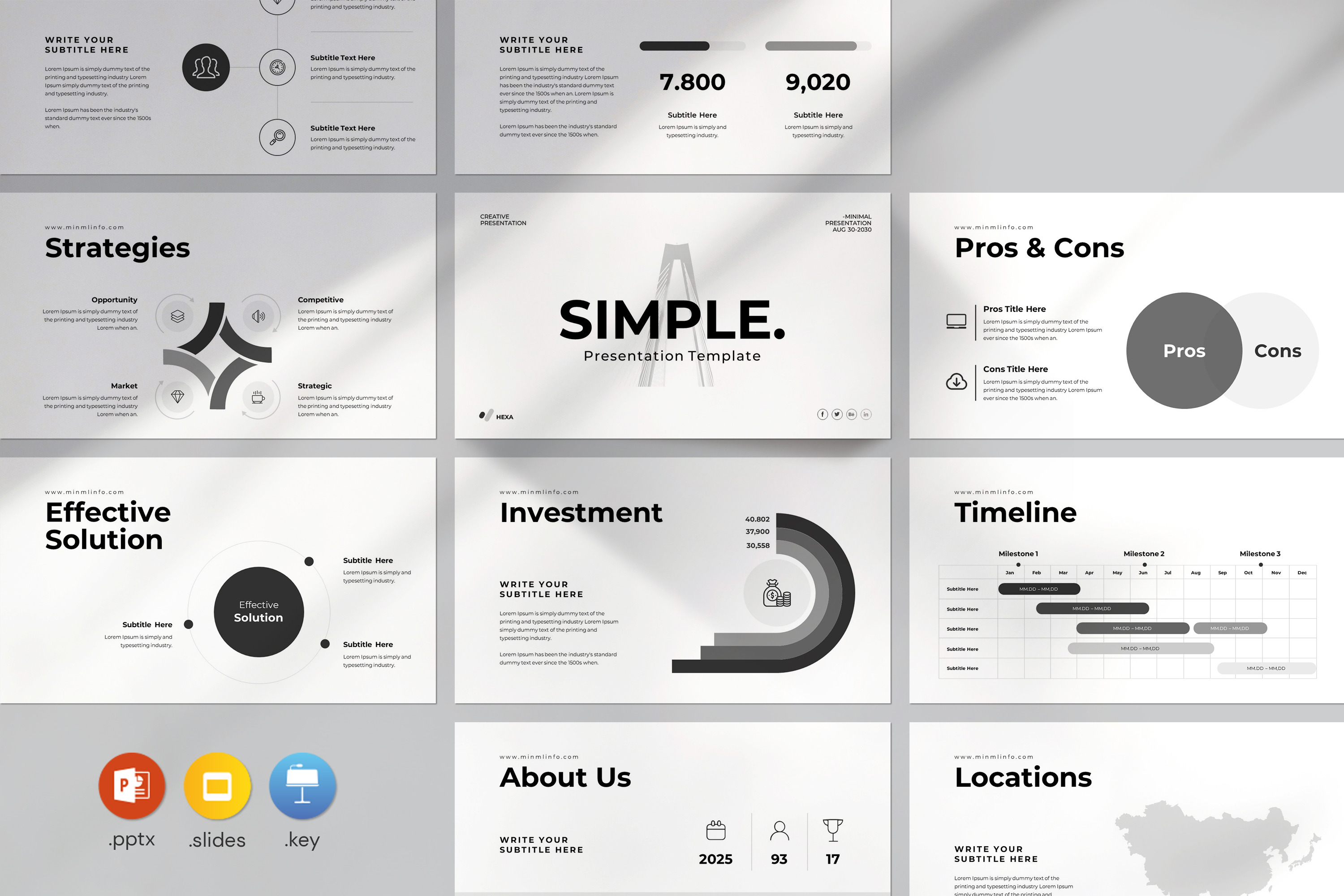 Simple Presentation Template, a Presentation Template by CreativeSlides ...