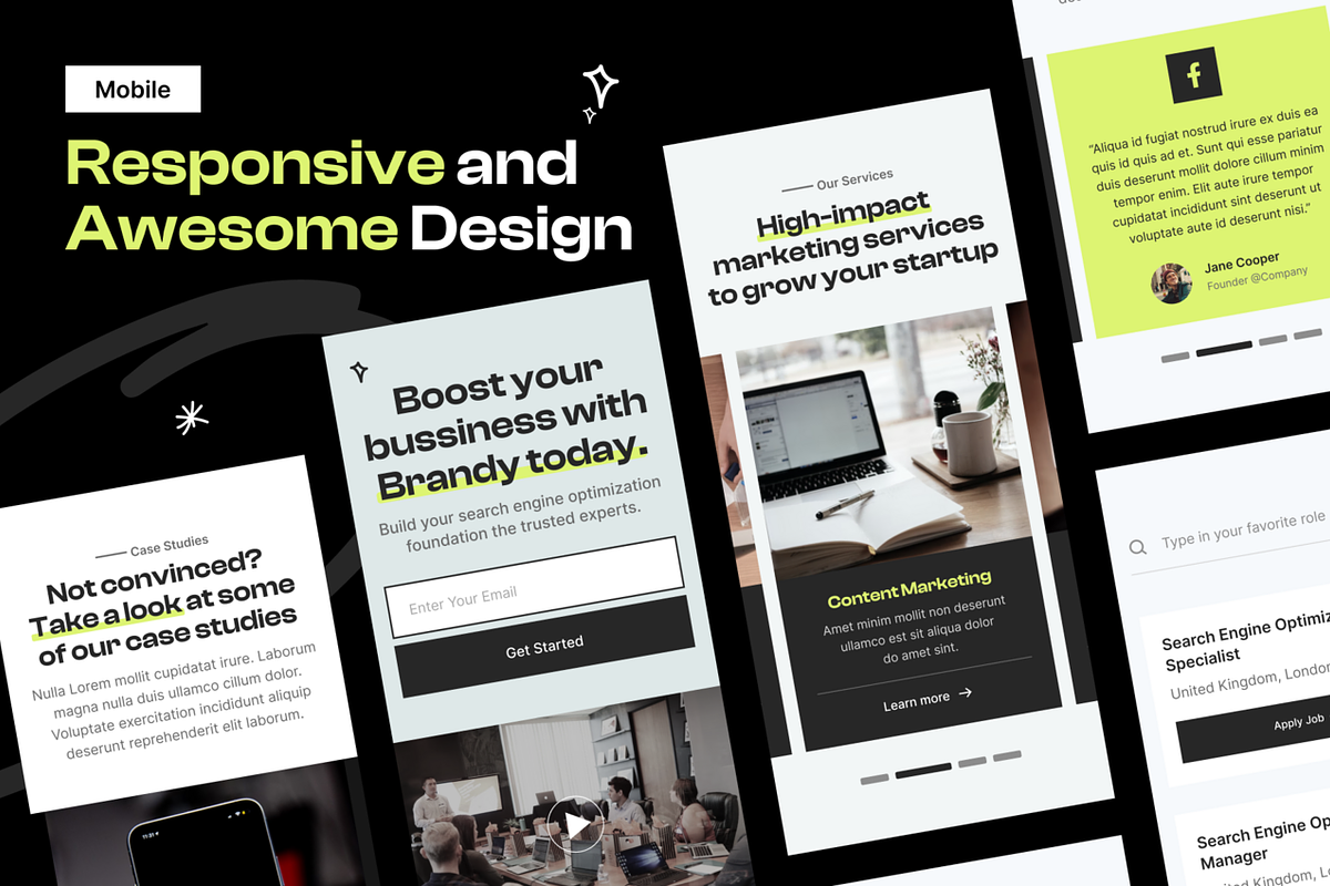 Brandy - Digital Marketing Web UI, an UI Kit Template by dhuhacreative