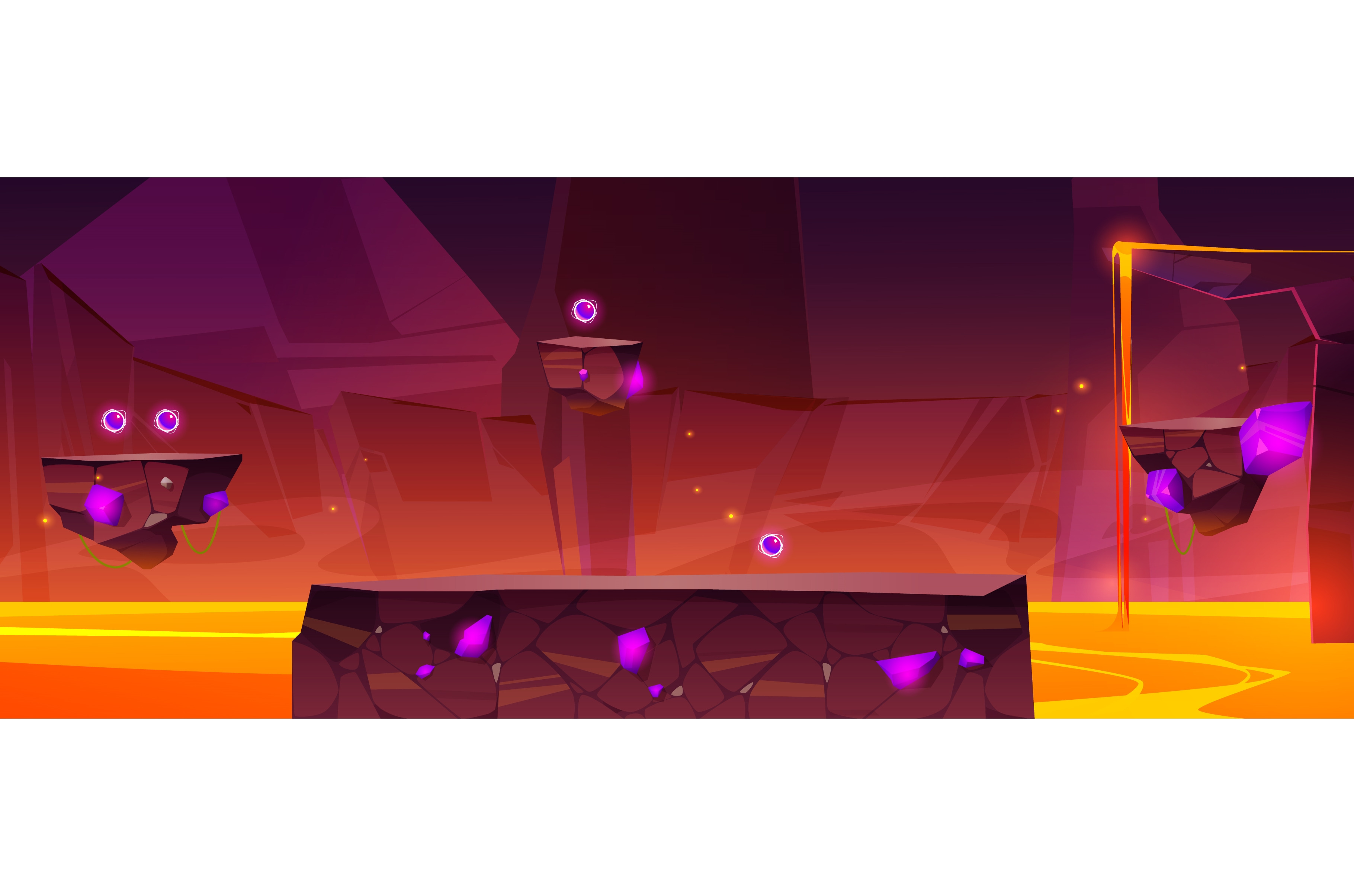 Game level background with platforms, a Texture Graphic by art PVP - market