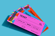 Tickets Pass Mockup, a Print Template by Mego-studio