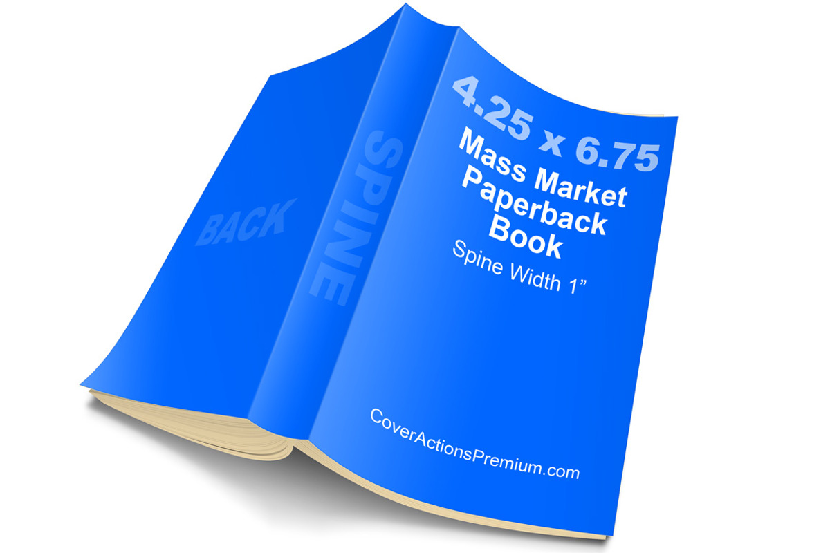 Mass Market Paperback Book Mockups, a Print Template by Cover Actions ...