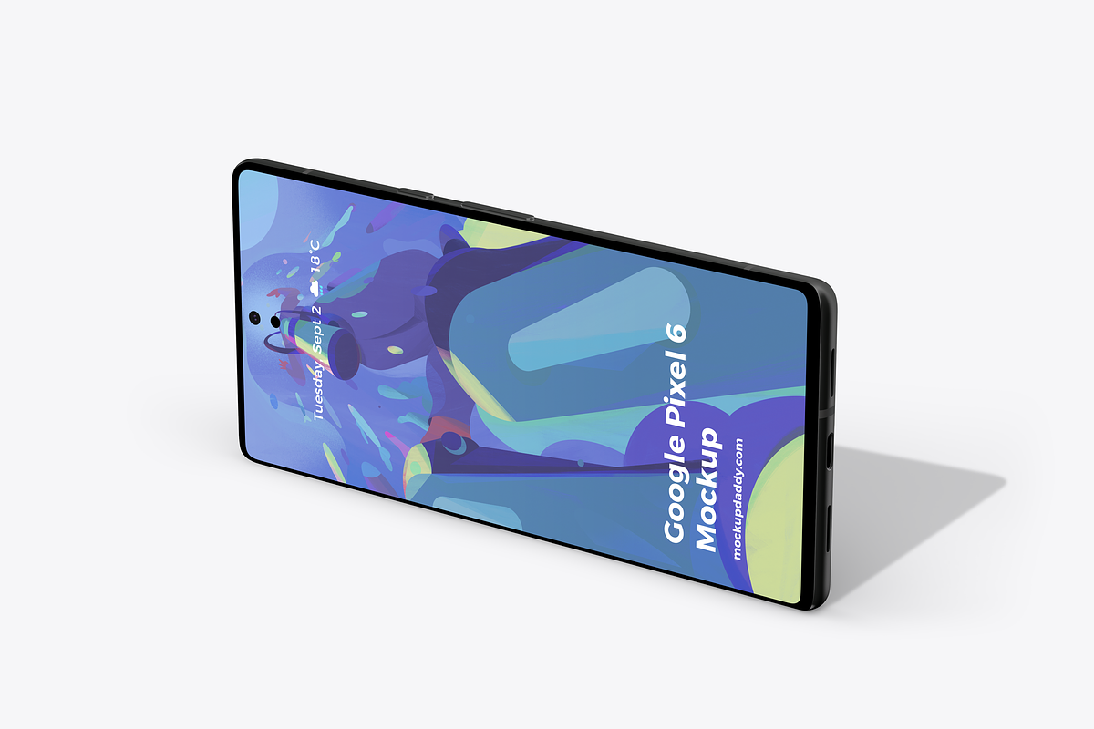Google Pixel 6 Mockup, an Android Mockup by Mockupdaddy
