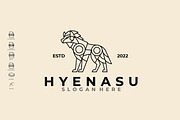 Luxury Line Art Heraldic Hyena Logo, a Branding & Logo Template by Rupture