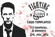 Set of cool fighting club emblems, a Branding & Logo Template by ...