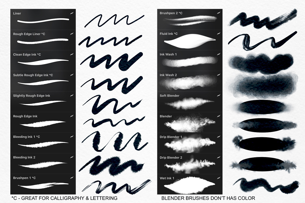 Inktober Brush Pack for Procreate, a Brush Add-On by OlgaRom