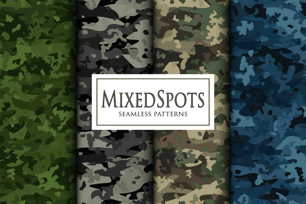 Mixed camouflage uniform patterns, a Pattern Graphic by ArchonDigitalShop