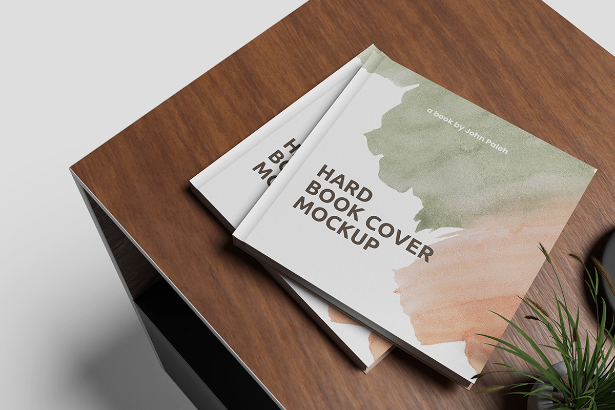 Square Book Cover Mockup, a Print Template by Indah