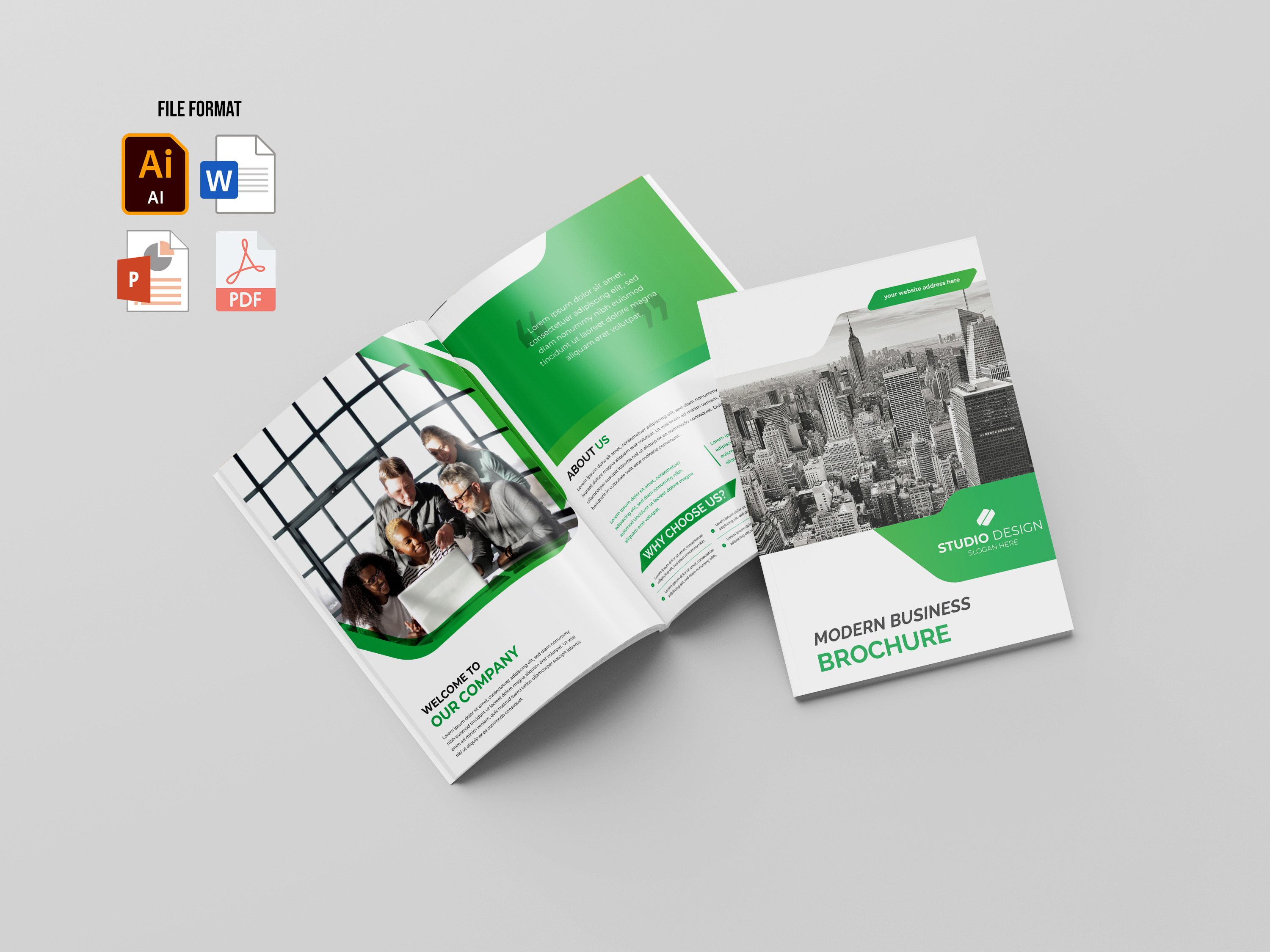 Modern Annual Report Template Design | Creative Market