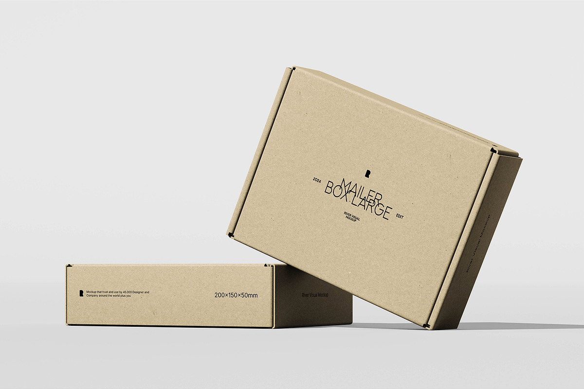 Mailer Box Packaging Bundle Mockup | Creative Market