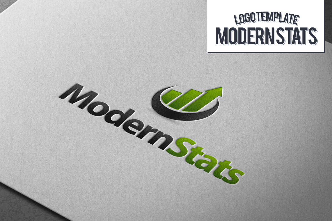 Modern Stats Logo, a Branding & Logo Template by Exit3
