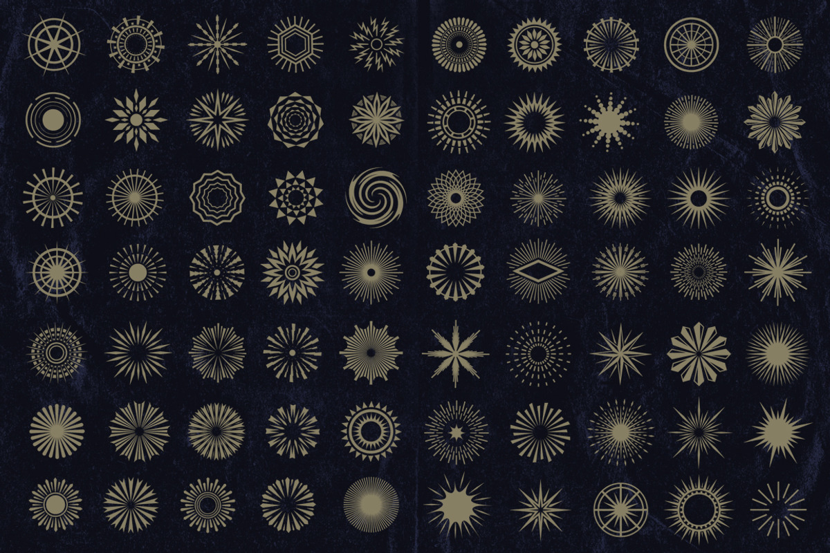 150 Retro Sunbursts, an Object Graphic by TSV Creative