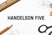 Handelson Five, a Sans Serif Font by Mika Melvas